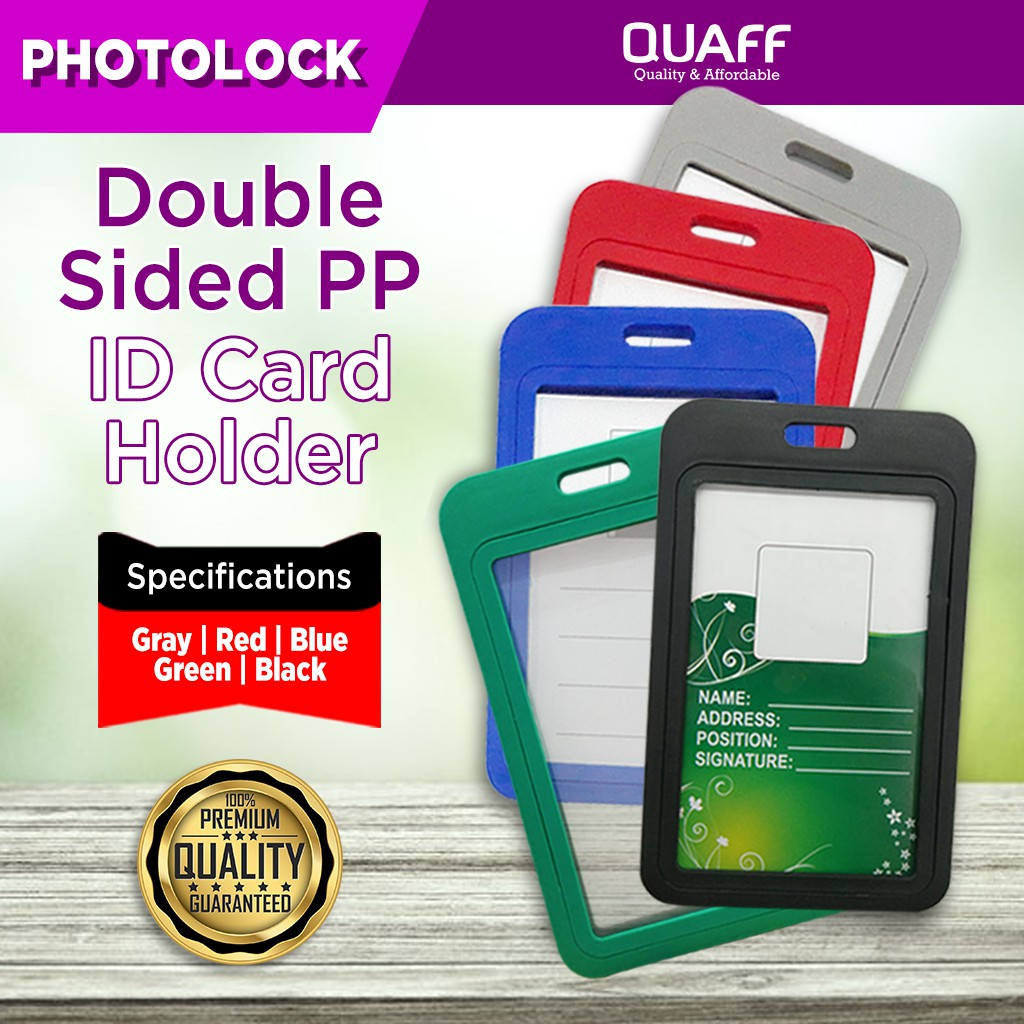 5pcs Vertical Double Sided ID Card Holder C-104v | ID Case | Id ...