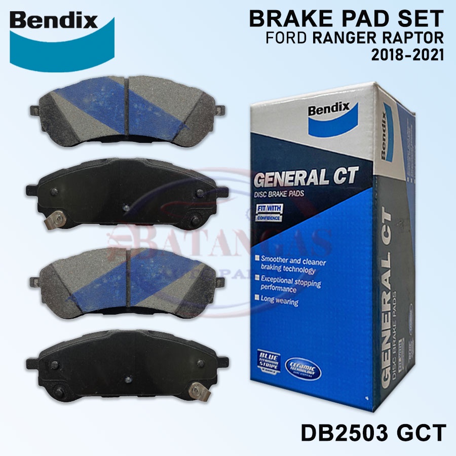 BENDIX REAR BRAKE PAD SET Ford Ranger Raptor 2.0 Bi-TURBO 4PCS 2503 ...