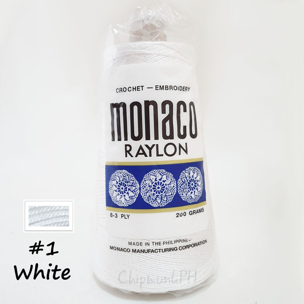Monaco Raylon Colored Crochet Embroidery Thread [ALL COLORS] | Shopee ...