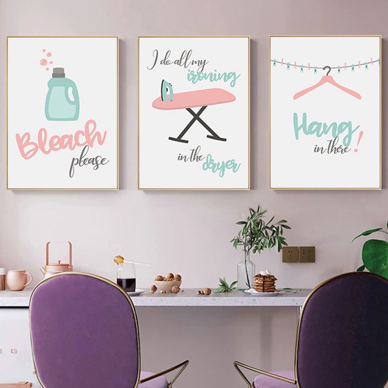 Modern Cute Funny Bleach Iron Hanger Canvas Painting Print Simple Wall ...