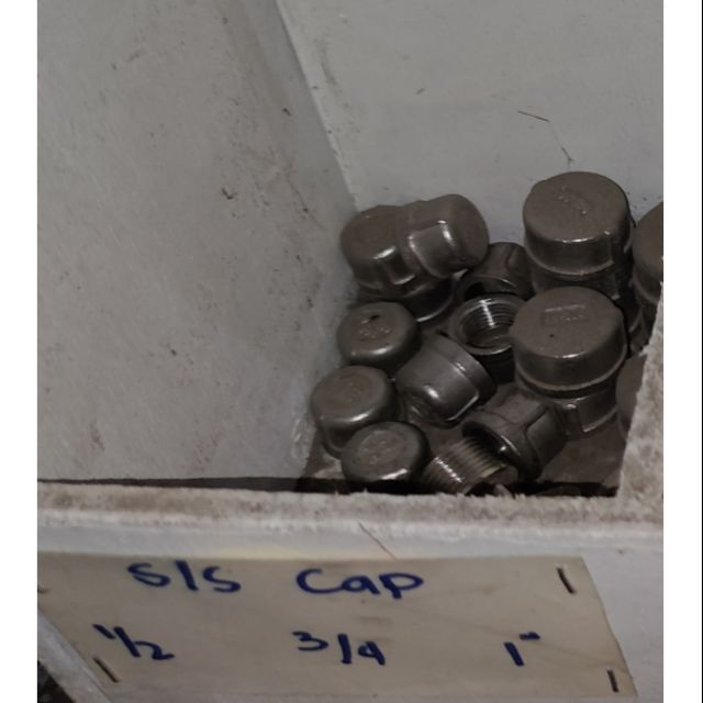 Stainless Cap 1/2 , 3/4 Or 1 Inch | Shopee Philippines