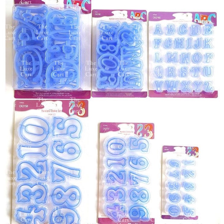 Uppercase and Number Fondant Cookie Cake Chocolate Baking Tool Cutter ...