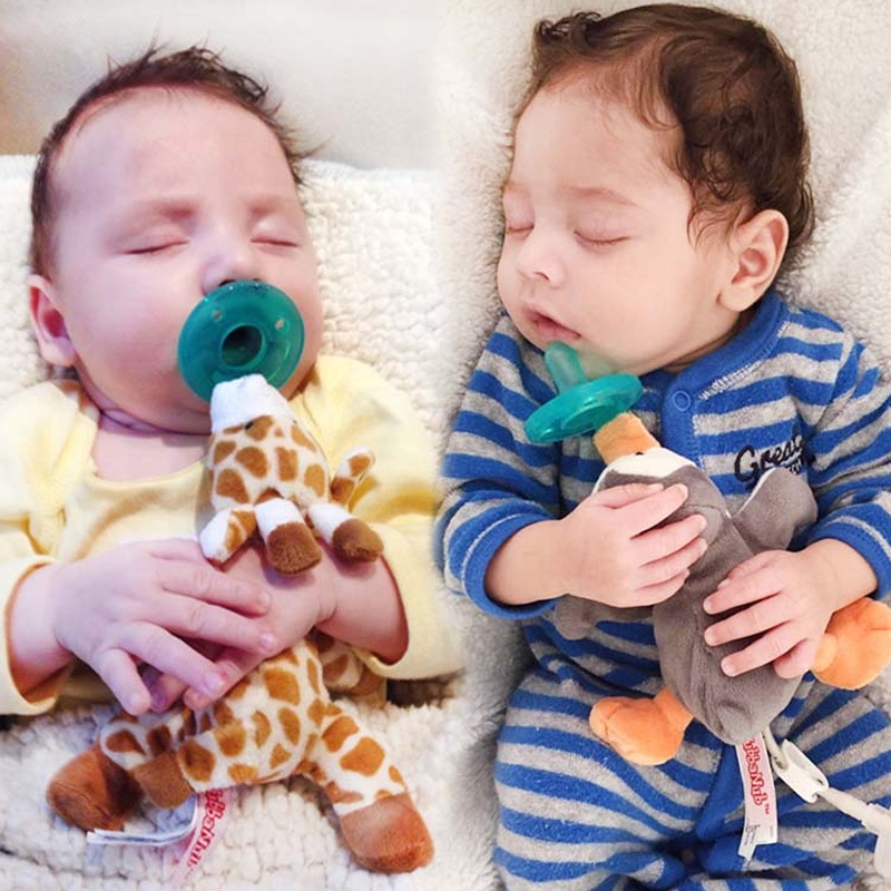 Infant Baby Girls Pacifier Toddler Removable Plush Animal Doll Toy ...
