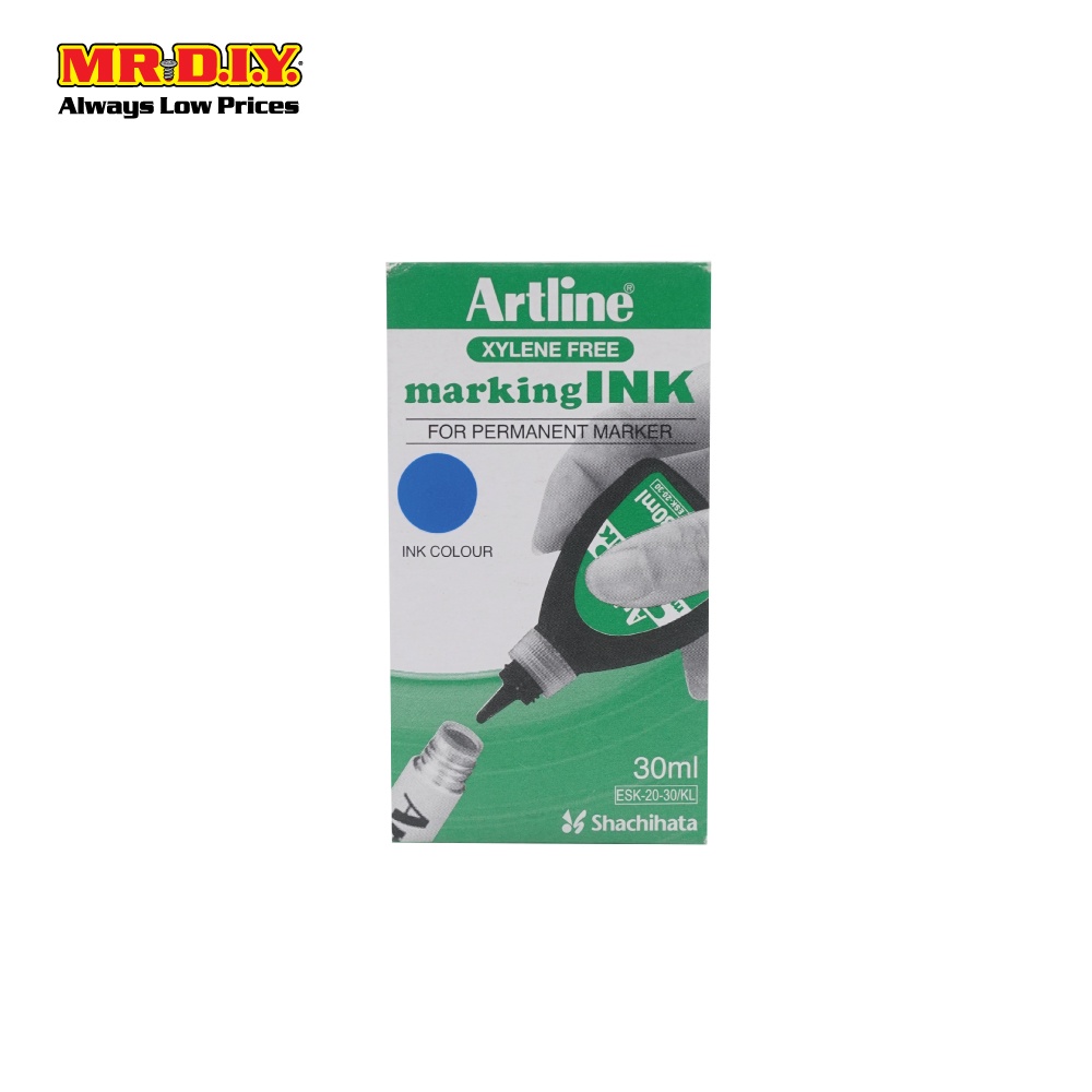 (MR.DIY) Artline Permanent Marker Refill Blue (30ml) | Shopee Philippines