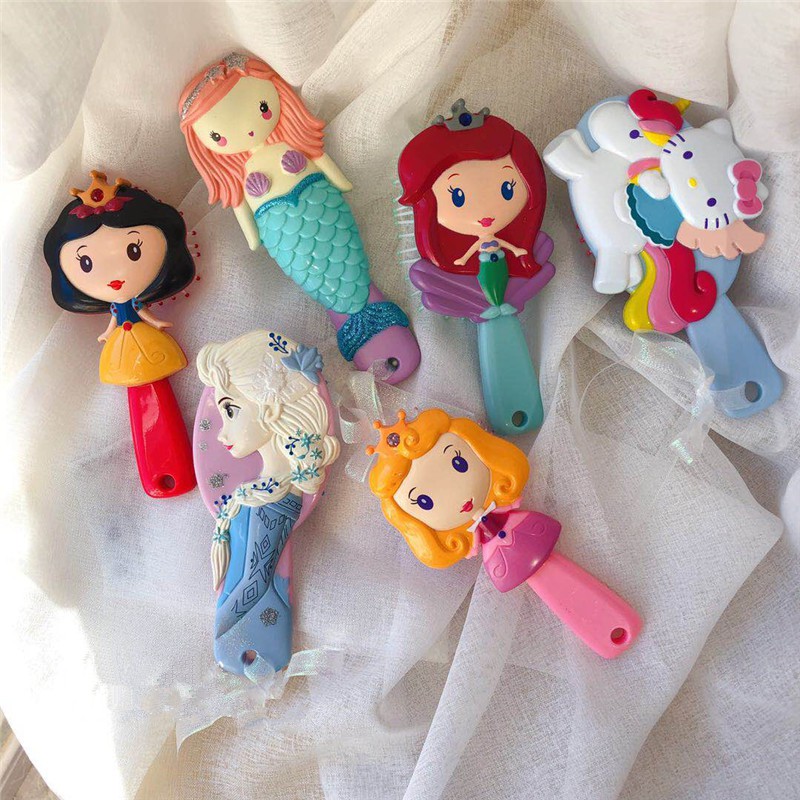 BOBORA Cartoon Anti-Static Hairdressing Comb Little Princess Plastic ...