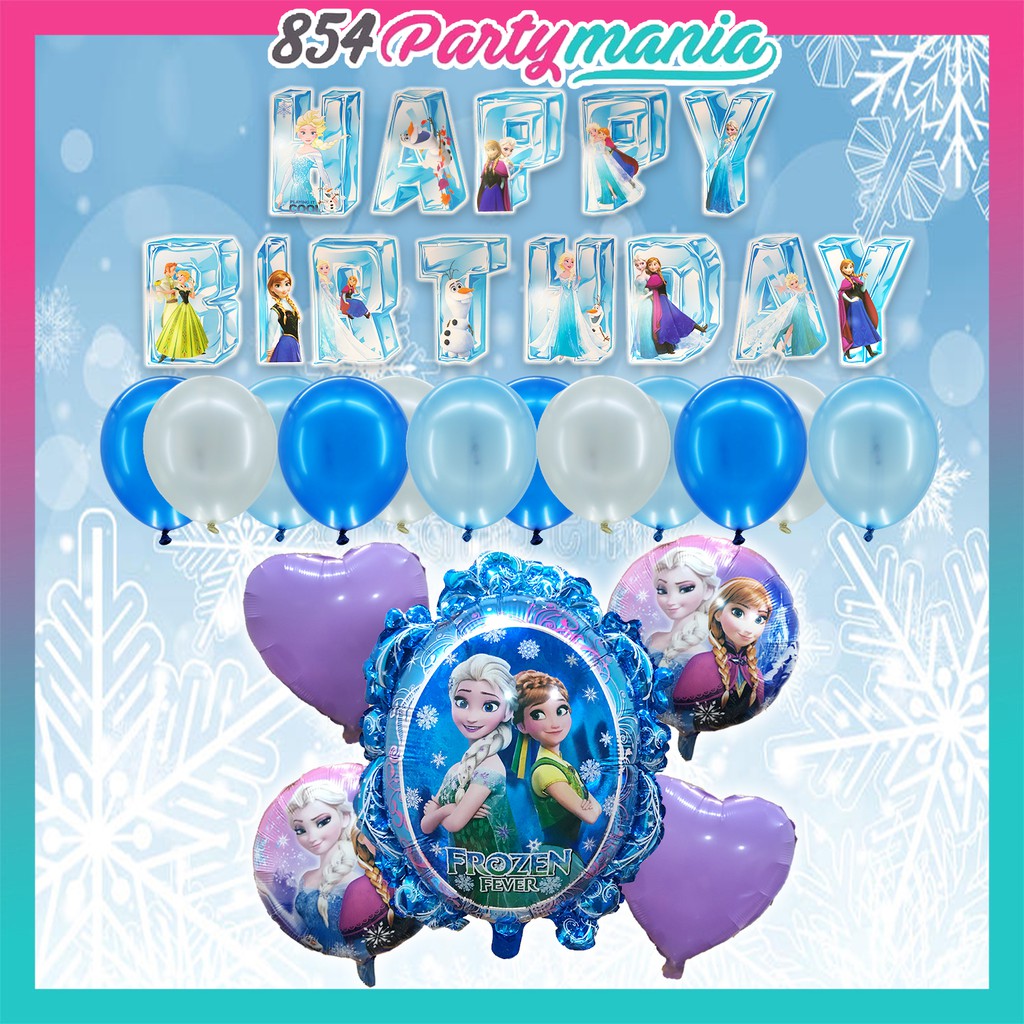 Frozen Balloon Set Elsa Happy Birthday Balloon Party Pack Set and ...