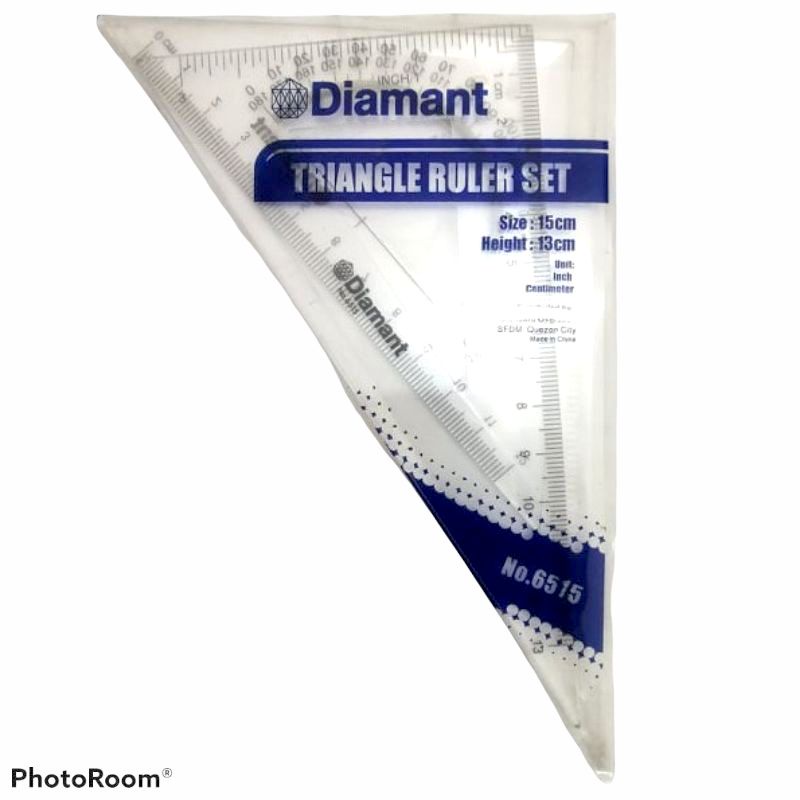 Triangle Ruler set of 2pcs 30x60 and 45x90 Degree (inches and cm ...