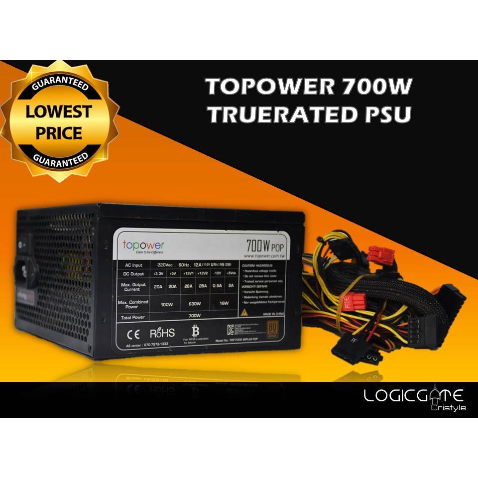 Topower 700W/750w 80+ Bronze Truerated Power Supply | Shopee Philippines