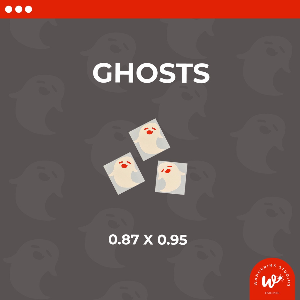 Hutao Boo-tao Ghost Decal Stickers Gift Set Genshin Impact White ...