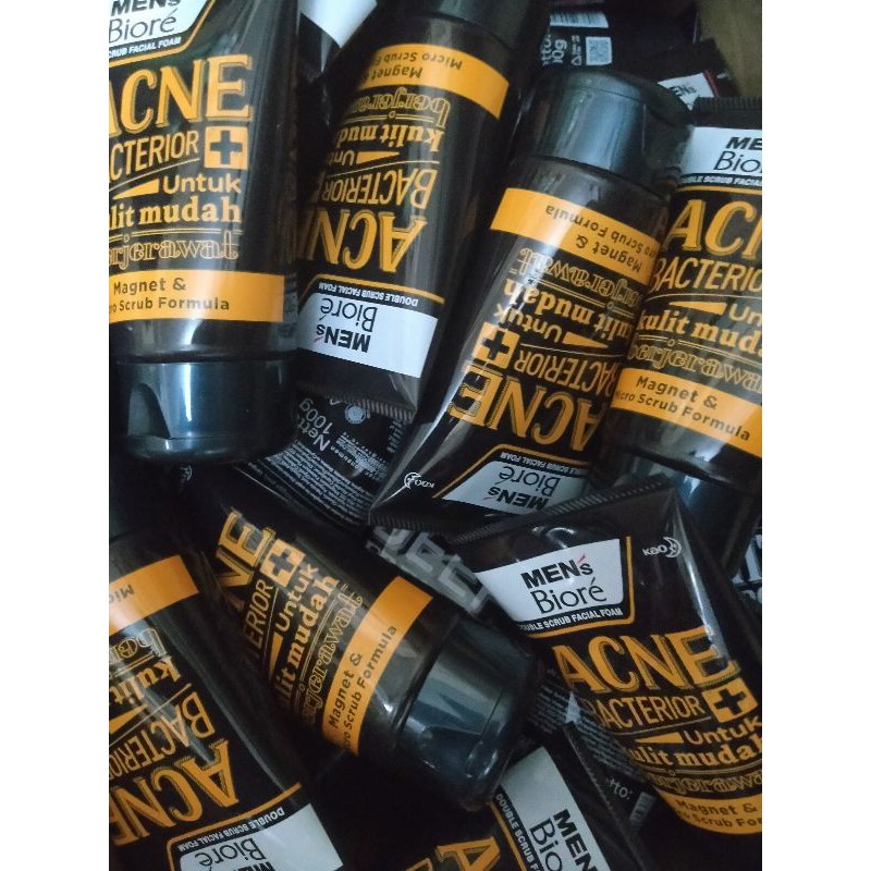 BIORE MEN'S DOODLE SCRUB FACIAL FOAM ACNE BACTERIA+ 100g | Shopee ...