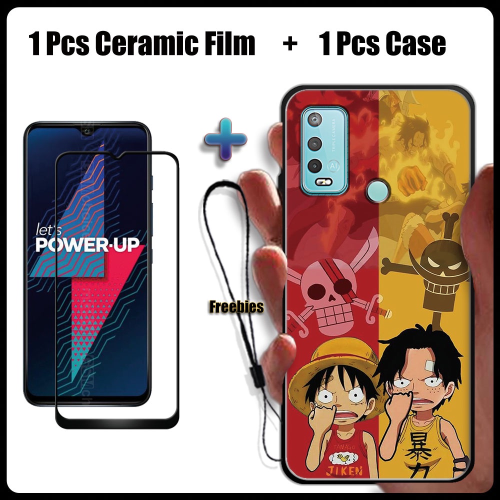 2 IN 1 One Piece Case with Tempered Glass For Wiko Power U30 Phone Case and Curved Ceramic ...