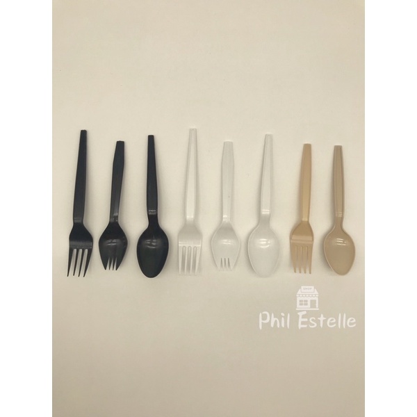 Disposable Plastic Spoon Fork Spork 25PCS/50PCS/100PCS | Shopee Philippines