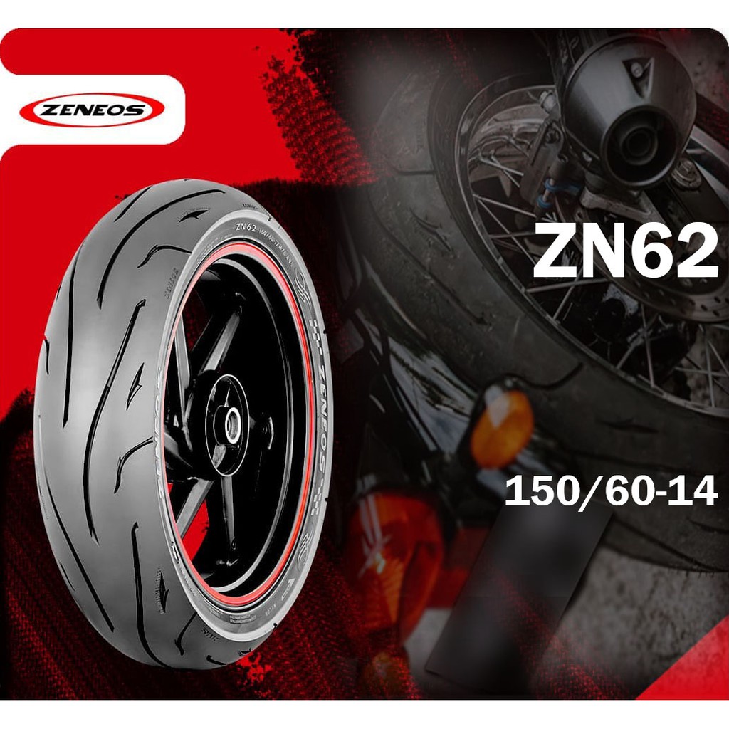ZENEOS ZN62 150/60-14 MOTORCYCLE TIRE GULONG TUBELESS | Shopee Philippines