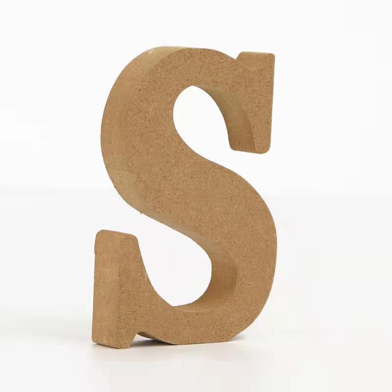 26 Letters Thick DIY Handicrafts Wood Color Wooden Letters | Shopee ...