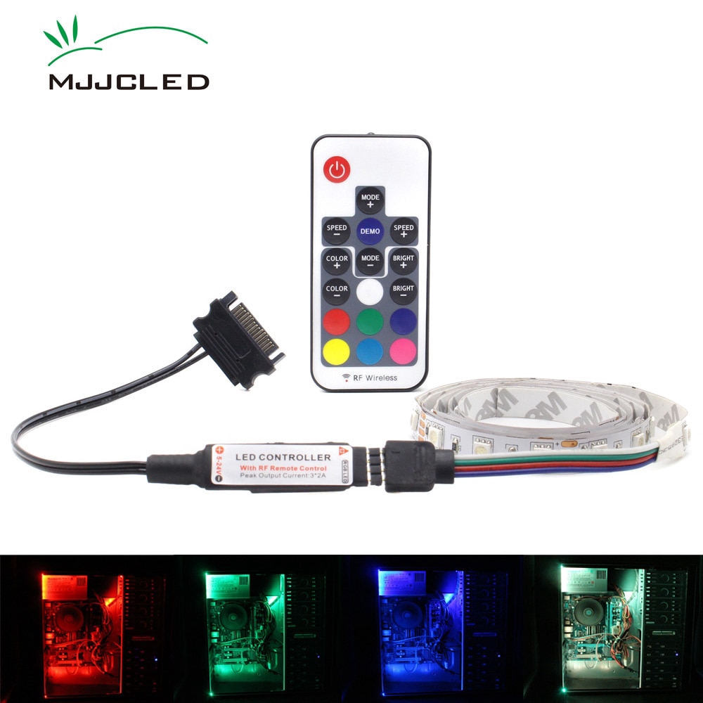 PC Housing LED RGB Strip 5050 LED 12V SATA Interface Wireless LED Strip ...