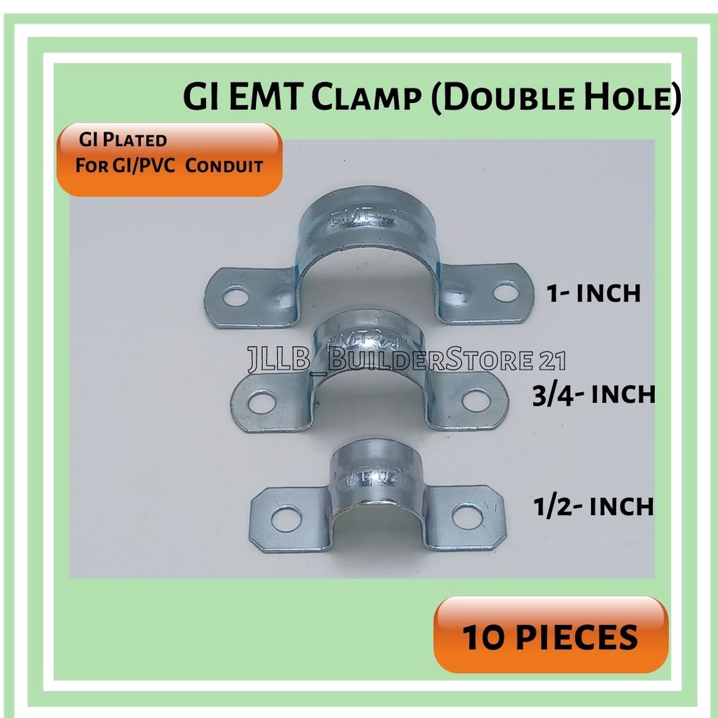 10 Pcs Heavy Duty Rigid EMT Conduit Clamp/ Saddle Clamp / U Clamp ...