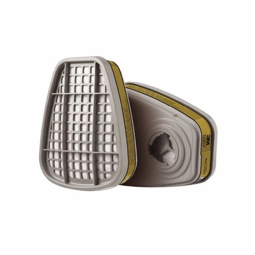 3M 6007 Mercury Vapor/Organic Vapor/Acid Gas Cartridge for 3M ...