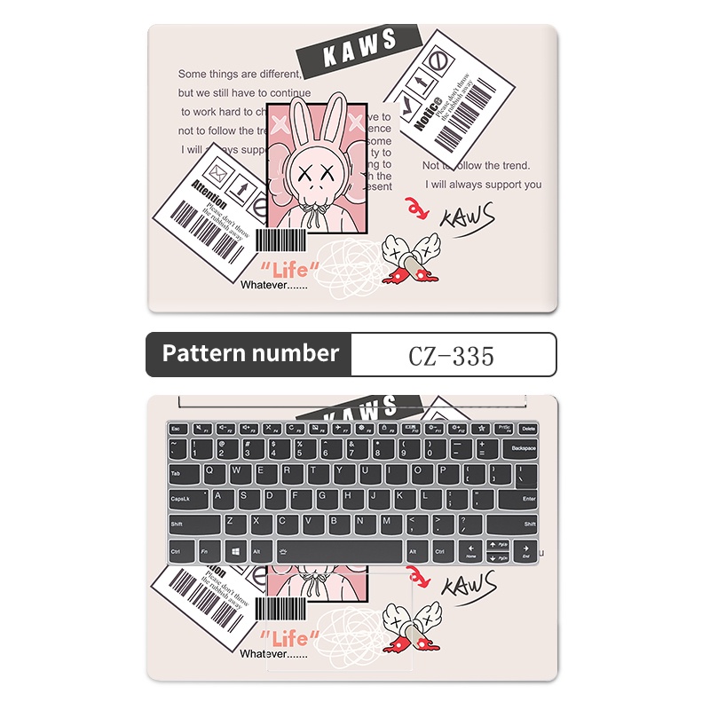 Trendy Kaws Sesame Street Smile Laptop Skin Vinyl Side Laptop Skin for ...