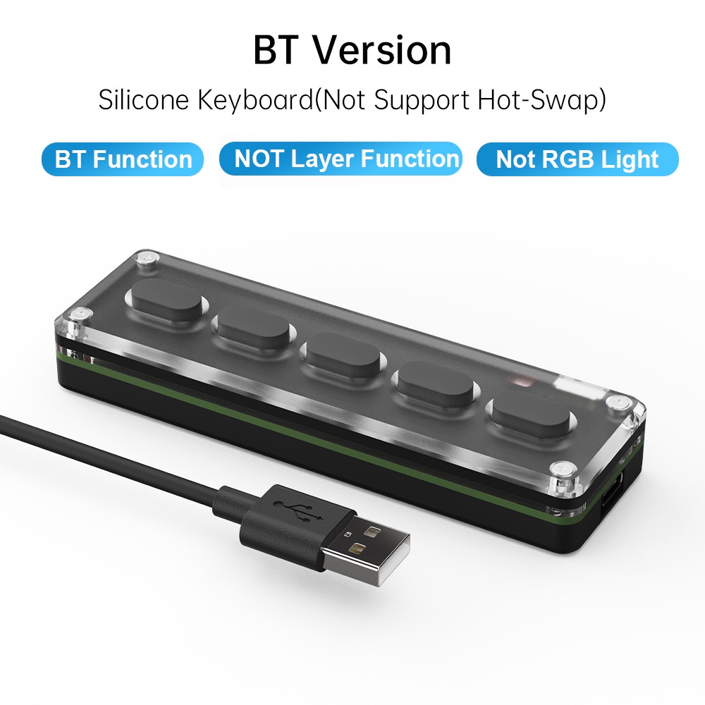 Programming Macro Custom Knob Keyboard Rgb 3 Key Copy Paste Mini Button Photoshop Gaming Keypad