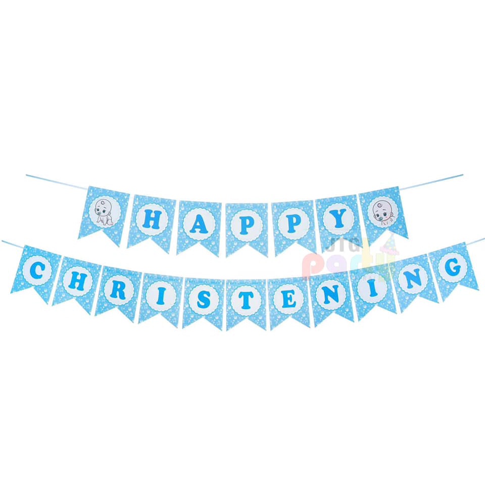 Happy Christening party banner party decorations | Shopee Philippines