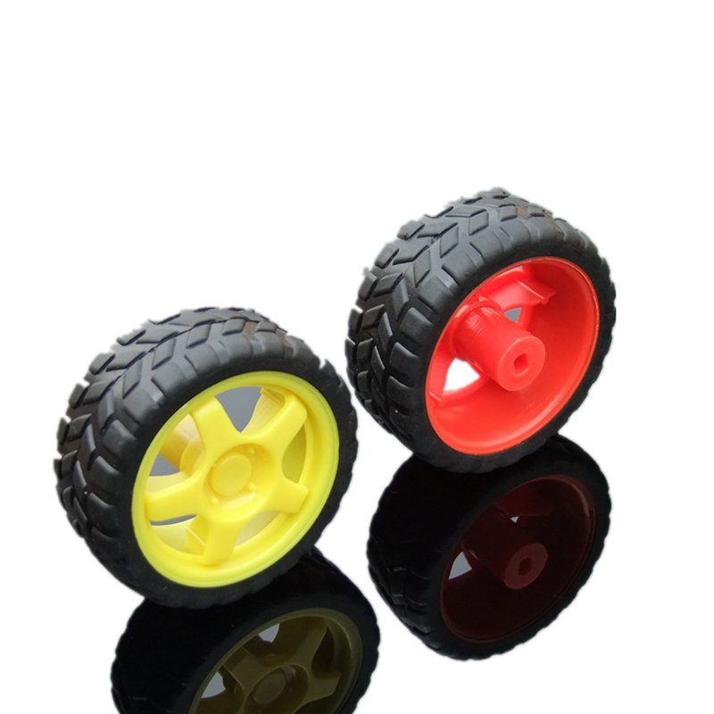 nbnbnb.ph TT Rubber Tire Smart Car Chassis Wheel Reduce Gear Motor Model DIY Robot | Shopee ...