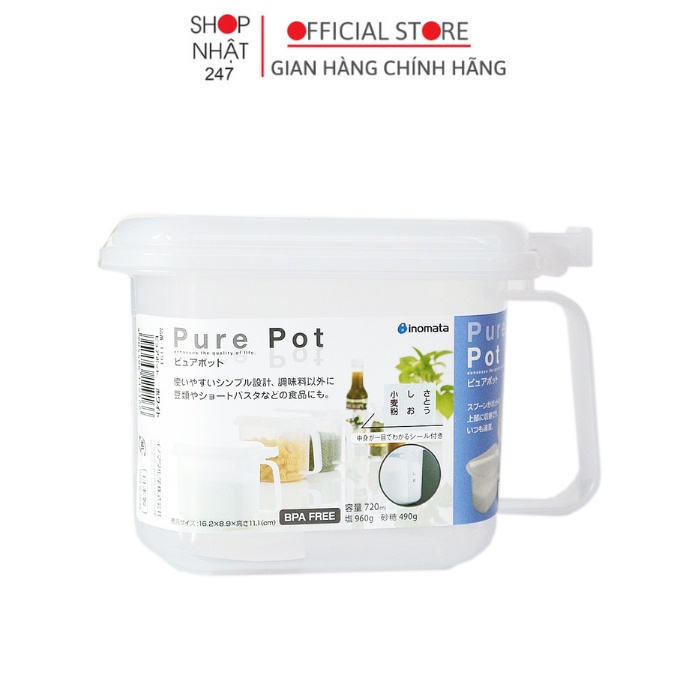 Spice box set with inomata spoon 720ml domestically made in Japan ...