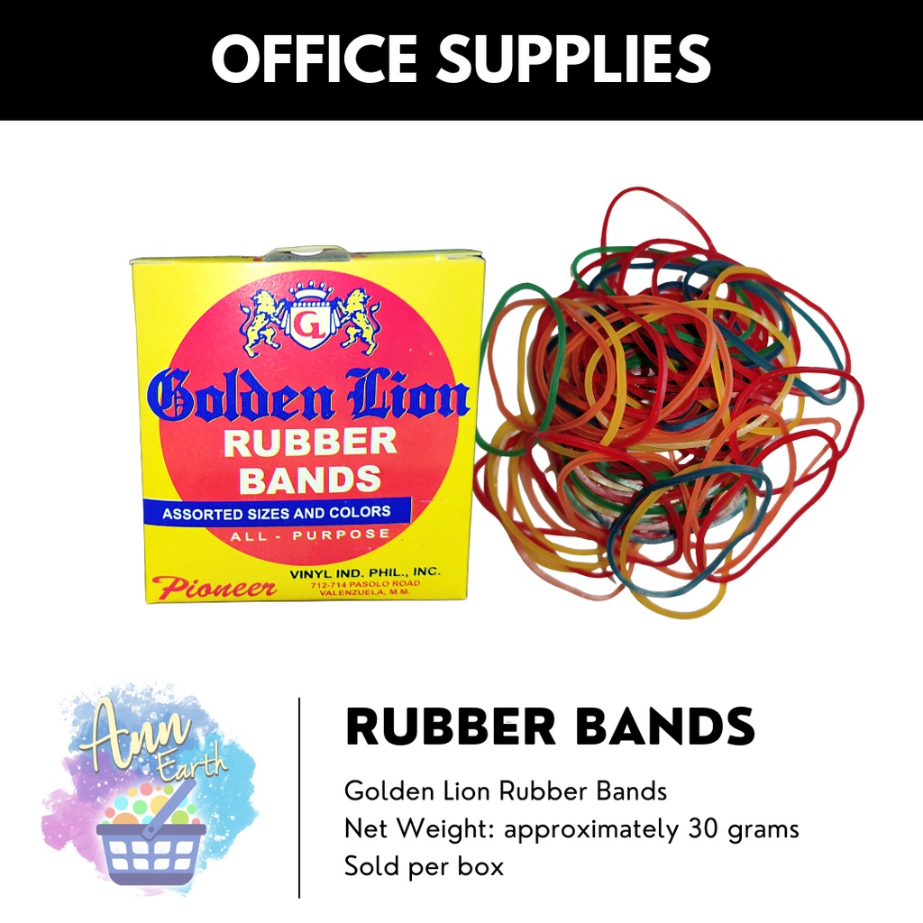 Golden Lion Rubber Bands (30 grams) | Shopee Philippines