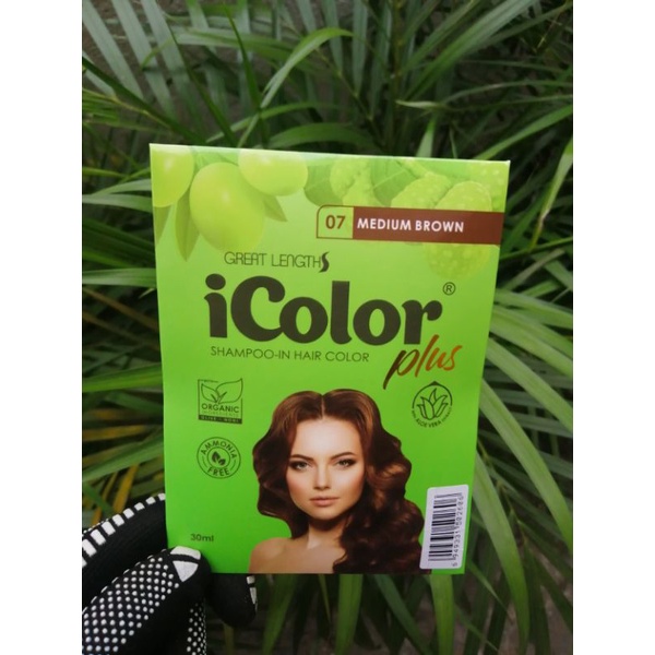 iCOLOR PLUS HAIR DYE CERTIFIED ORGANIC HAIR COLOR 30ML SHAMPOO | Shopee ...