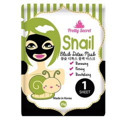 PRETTY SECRET Snail Black Detox Mask 1 Sheet | Shopee Philippines