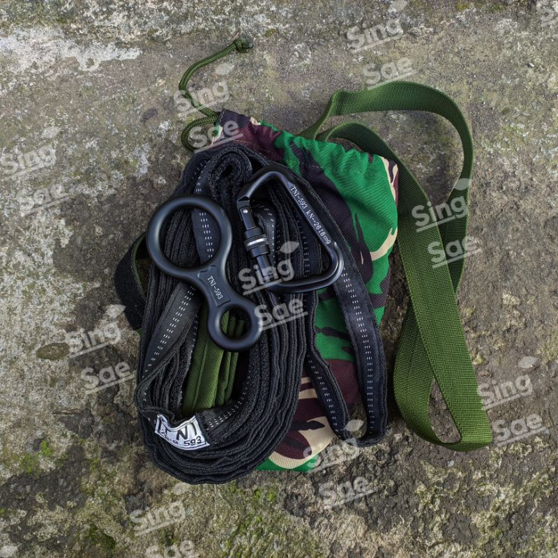 Webing webbing rope TNI Ration Carabiner TNI Figure/Carabiner Delta ...