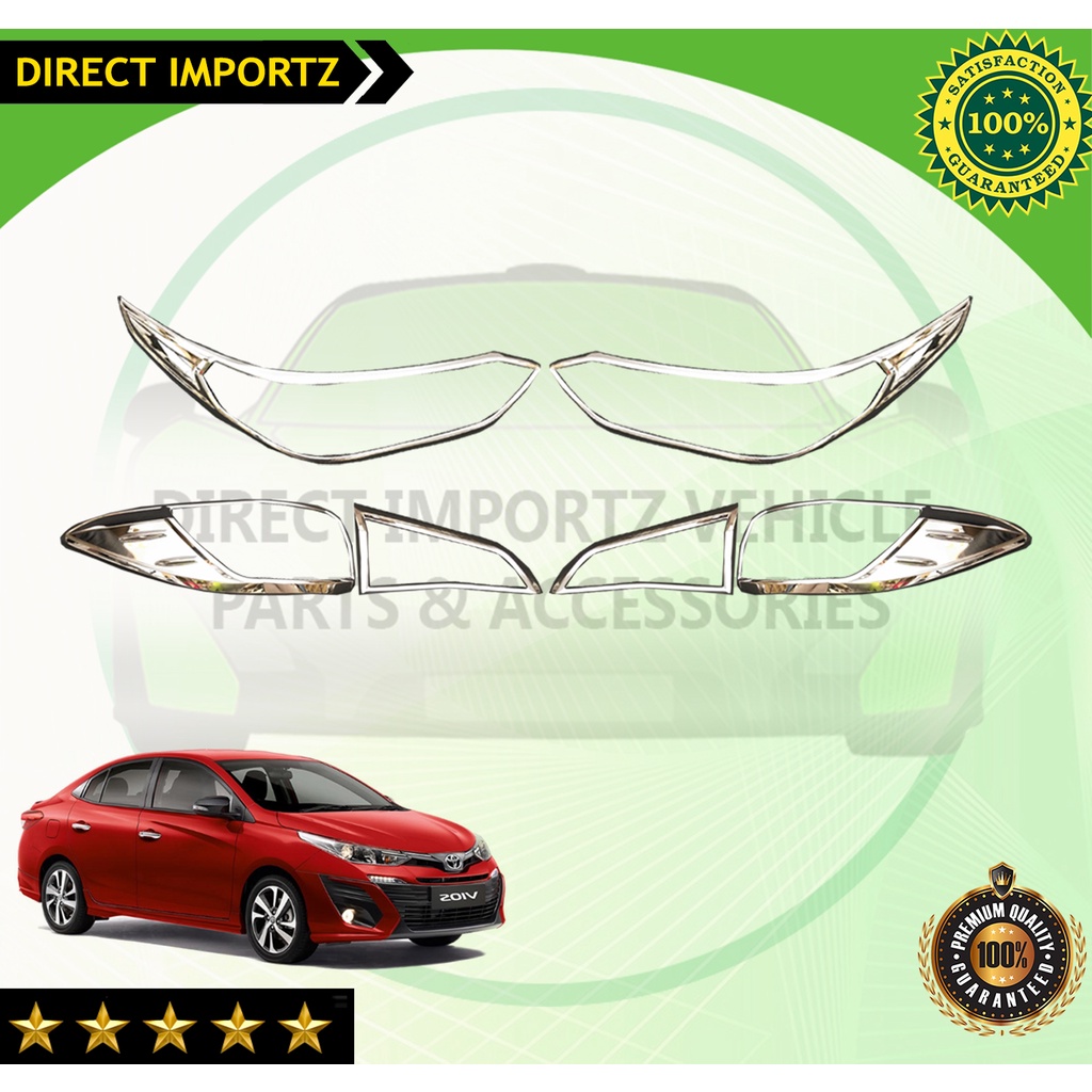 Toyota Vios PRIME 2019 to 2025 Headlight and Taillight cover Chrome ...