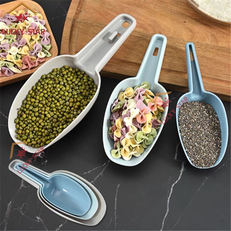 3in1 Set Multi-Purpose Nesting Scoop Plastic Kitchen Scoops Bar Scooper ...