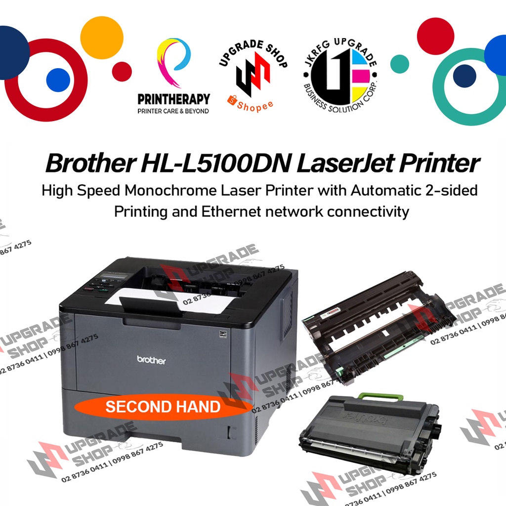 Brother HL-L5100DN | Refurbished (Second Hand)W/ Complimentary Drum and ...