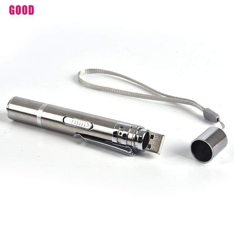 LED 3 in1 USB Recharge Light Torch Mini Red Laser Pointer Pen Pet Cat ...