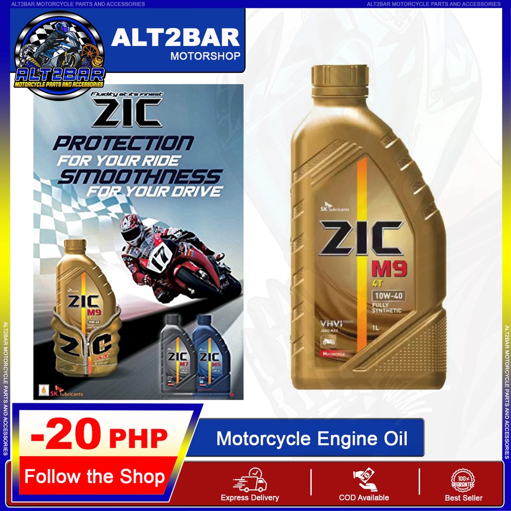 Alt2BAR Motorshop ZIC M9 4T 10W-40 Fully Synthetic Motorcycle Oil | 800 ...