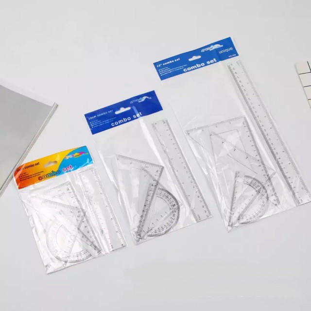 ★YINGFA★(COD)4in1 Ruler Set School Supplies 20cm and 30cm/ruler/school ...