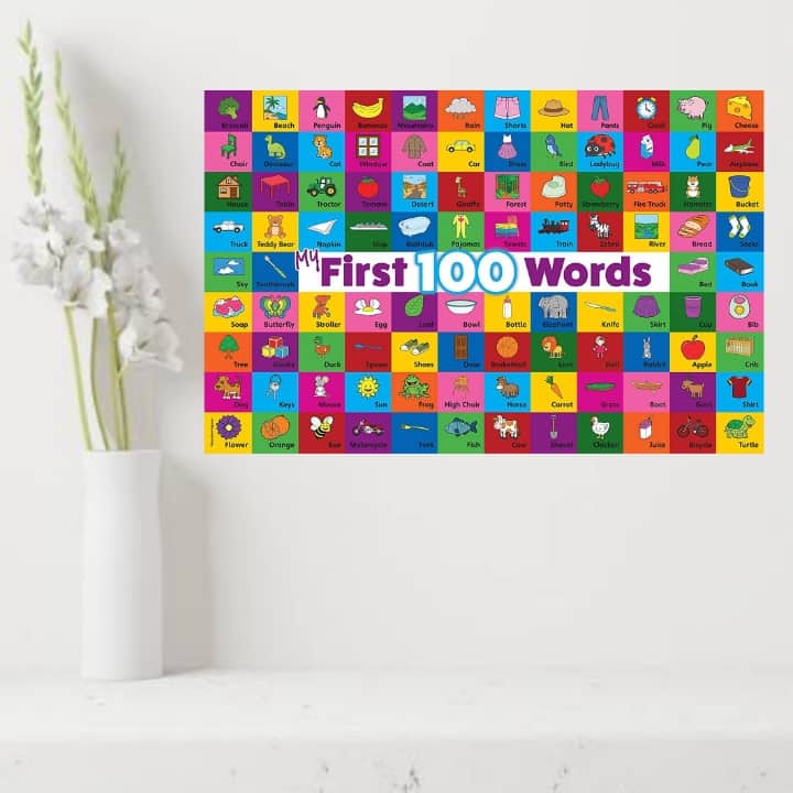My First 100 Words, Laminated Educational Charts for Kids | Shopee ...
