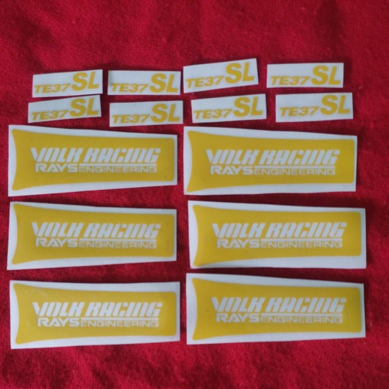 yellow VOLK Racing replacement sticker TE37- SL 6PCS | Shopee Philippines
