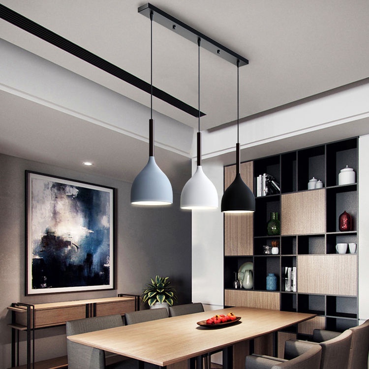 Nordic Restaurant Light LED Chandelier Modern Minimalist Hanging Lamp ...