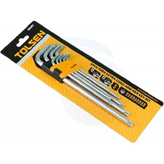 Tolsen 9pcs Torx Extra Long Arm Allen Hex Key Set (T10-T50) 20057 ...
