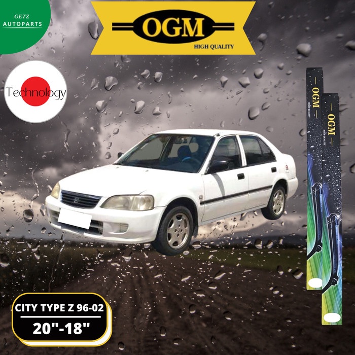Honda City Type Z 1996-2002 Frameless Car Wiper A Pair Of High Quality ...