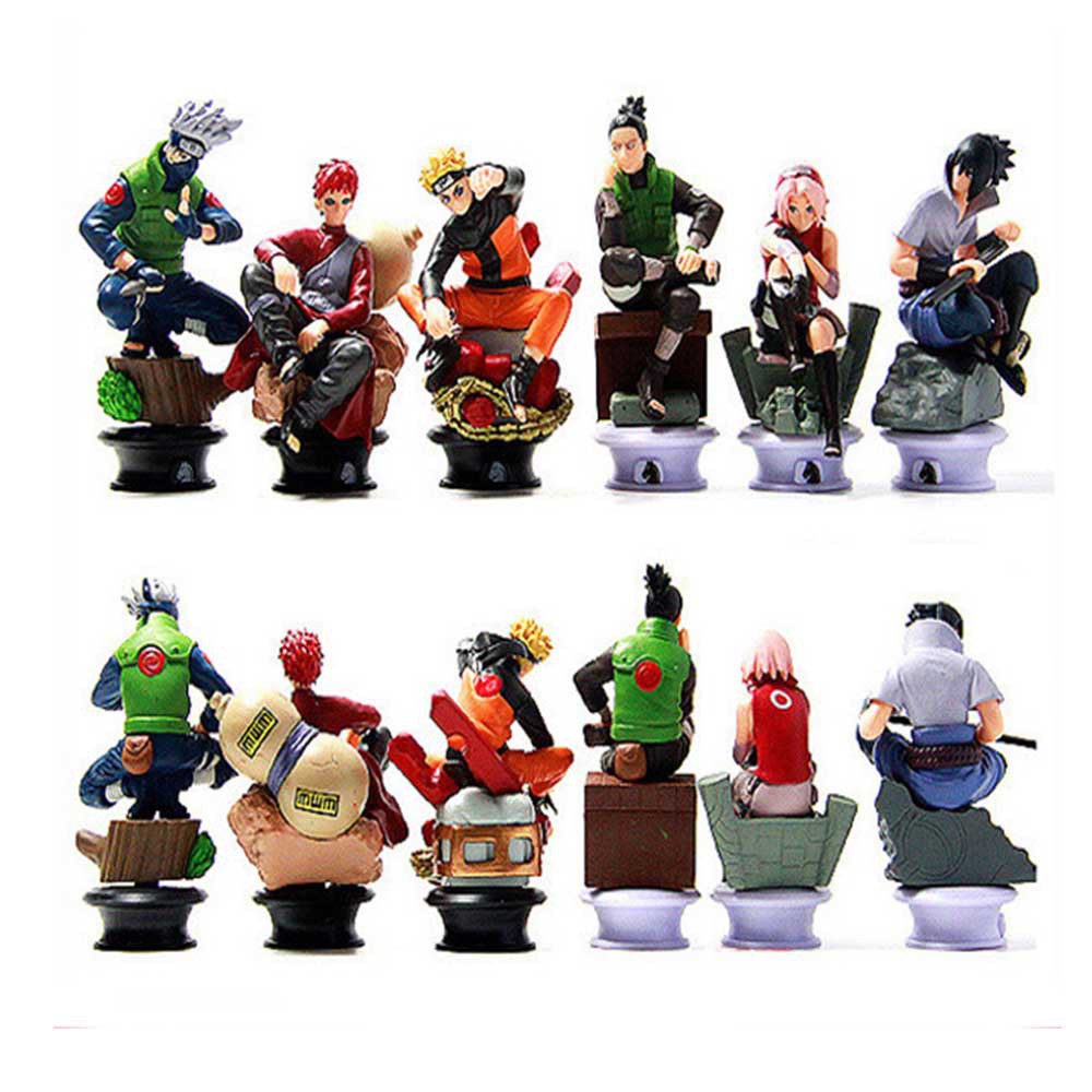 6Pcs/Set Naruto Action Figures Chess New PVC Anime Uzumaki Naruto ...