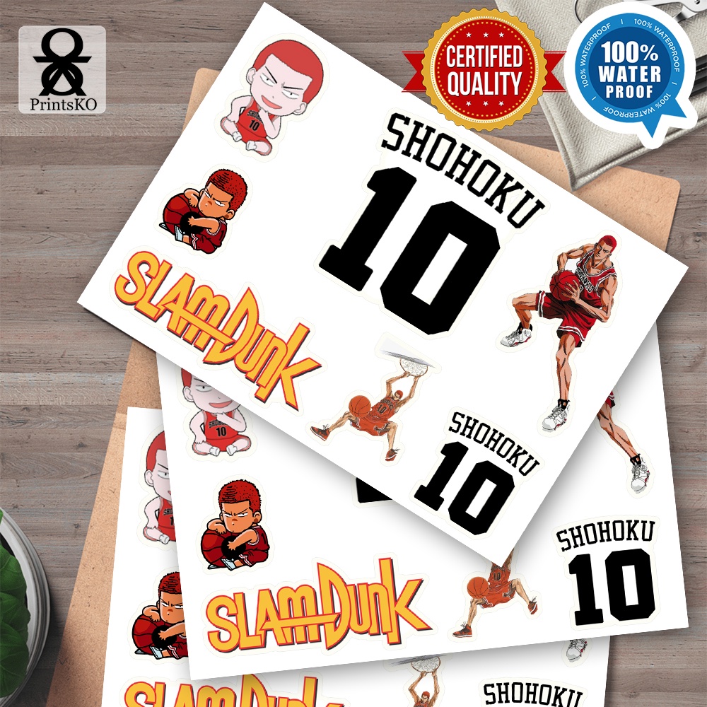 Slam Dunk Water Proof Stickers - Design | Shopee Philippines