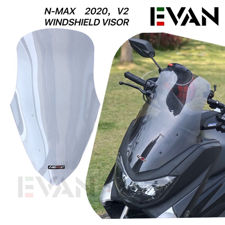 Nmax 2020，V2 Windshield Visor Long Type With Bolt Thickness | Shopee ...