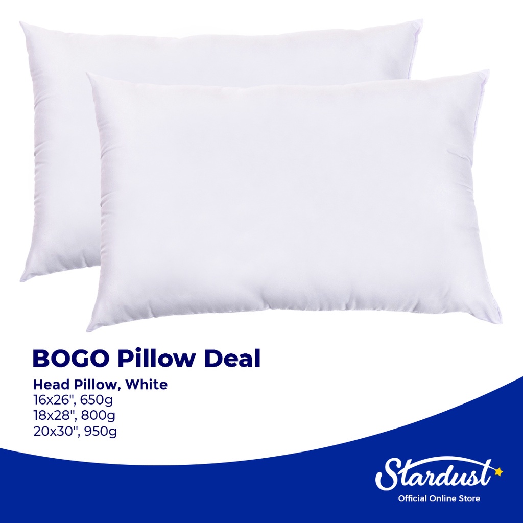 Better Living Buy 1 Take 1 Head Pillow (Various Sizes: 20X30", 18X28 ...