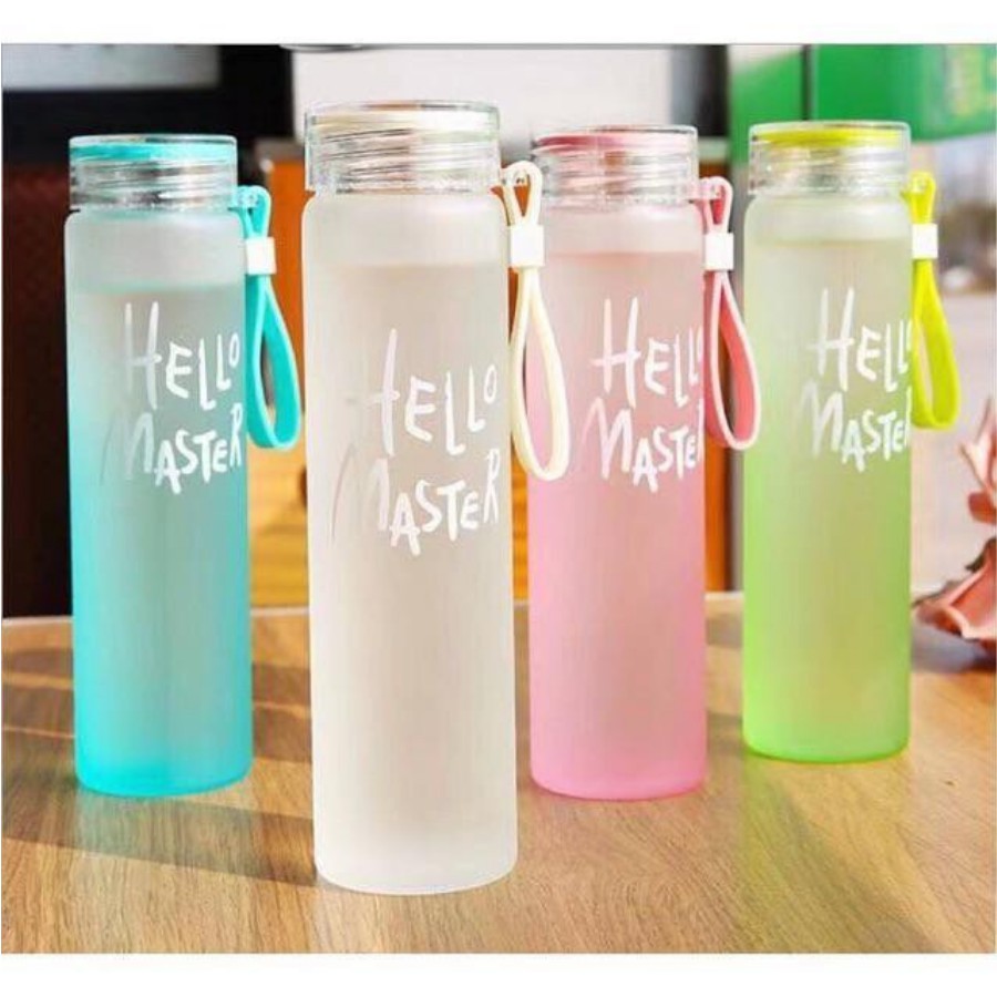 480ML Portable Gradient Frosted Glass School Water Bottle | Shopee Philippines