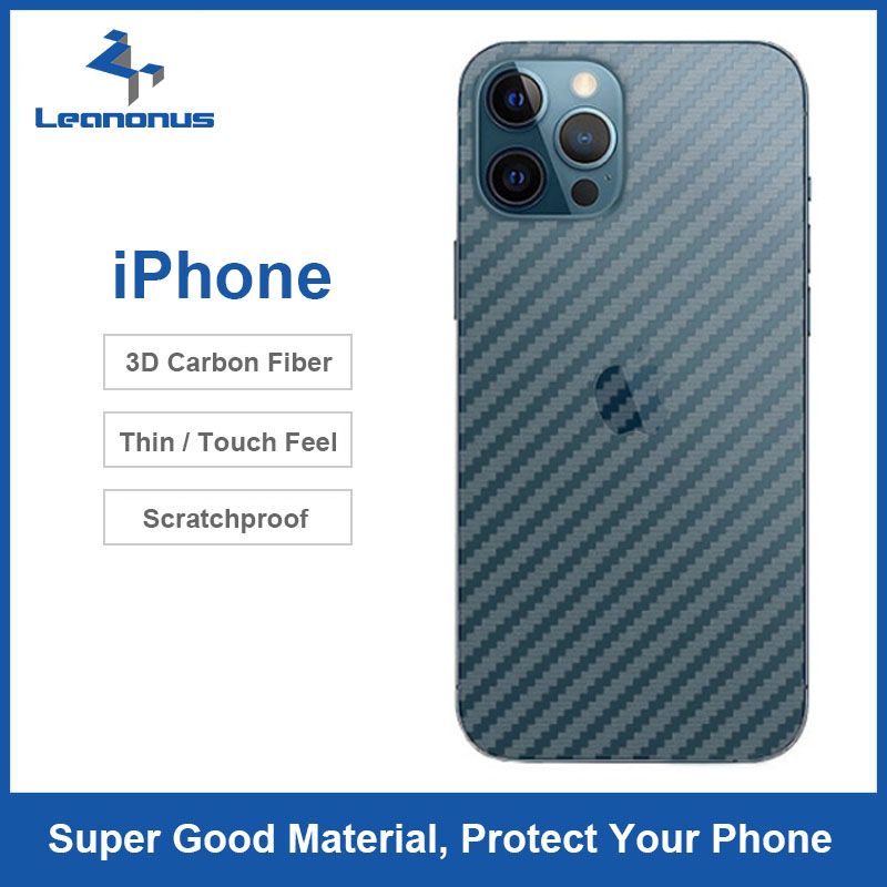 Decal Skin for iPhone 12 11 Pro Max Mini Carbon Fiber Back Film ...