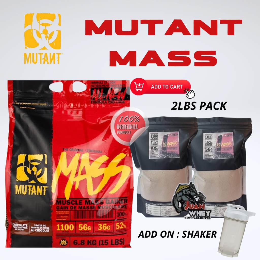 Mutant Mass Weight Gainer Protein Powder (1LB/2LBS) | Shopee Philippines
