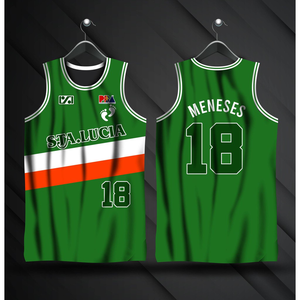 PBA RETRO JERSEY | STA. LUCIA VERGEL MENESES #18 GREEN JERSEY | FULL ...