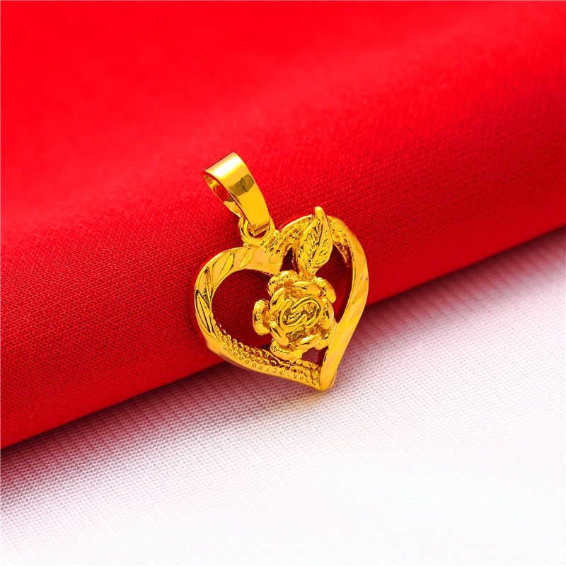 Emas Korea 24K Plated Gold Pendant Loket Pendant Necklaces | Shopee ...